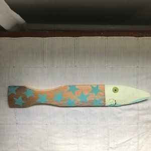 Wall Decor | Hand Painted Picket Fence Fish | Poshmark
